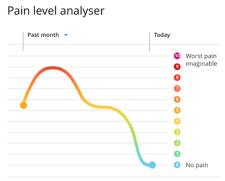 Physiotec pain graph - Physio Clinic Bristol